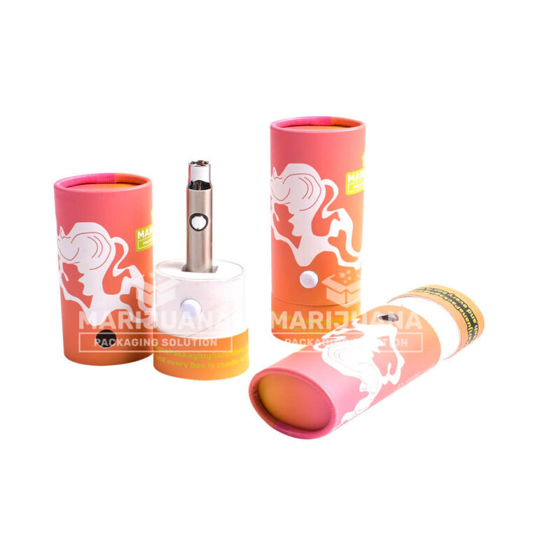 CRP Oval Cardboard Tubes For Dab Cartridge Packaging