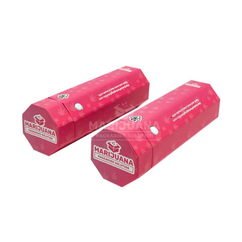 CR Octagon Paper Boxes for Glass Pre-Roll Tubes Packaging