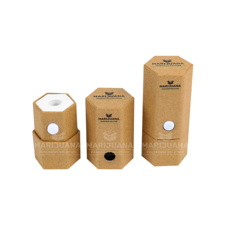Disposable Vape Packaging | CR Hexagon Kraft Disposable Vape Cart Box