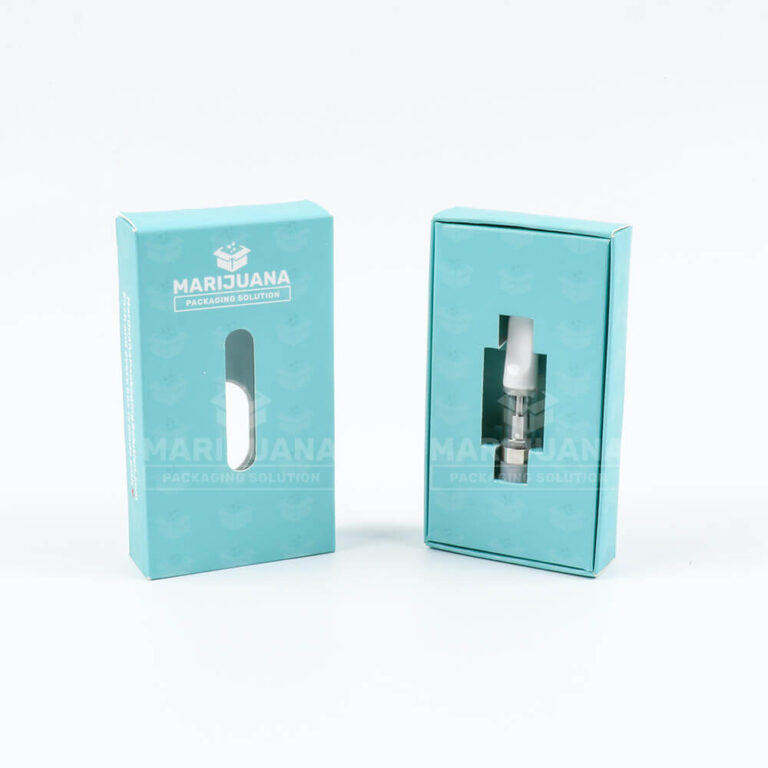 Sustainable THC Cartridge Packaging Box W/ CR Locking Tabs & See ...
