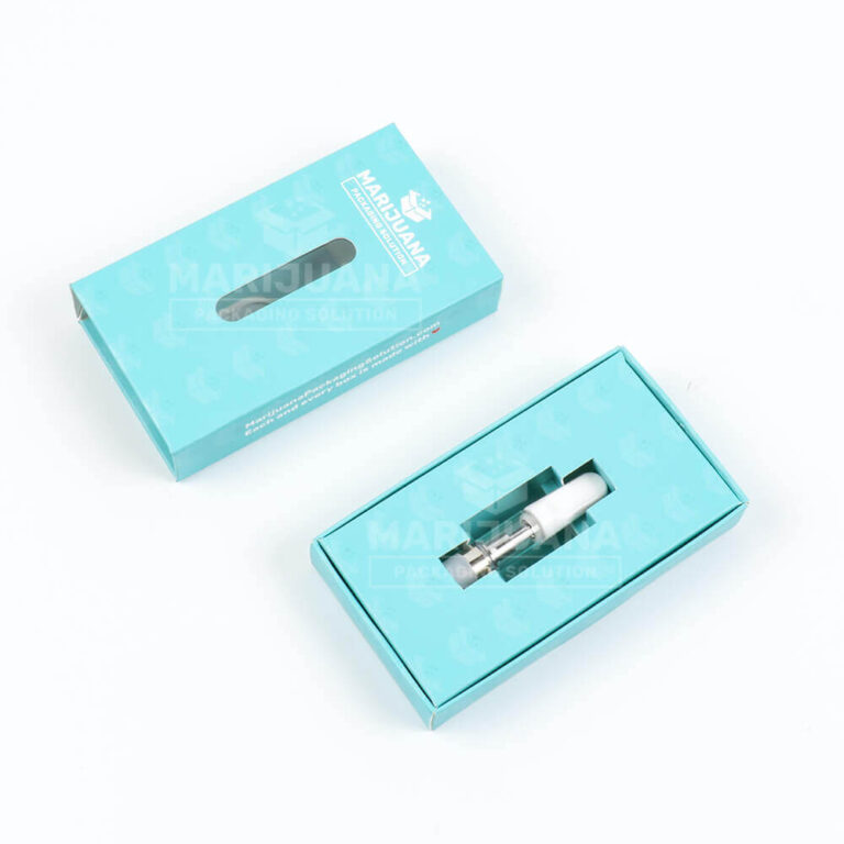 Sustainable THC Cartridge Packaging Box W/ CR Locking Tabs & See ...