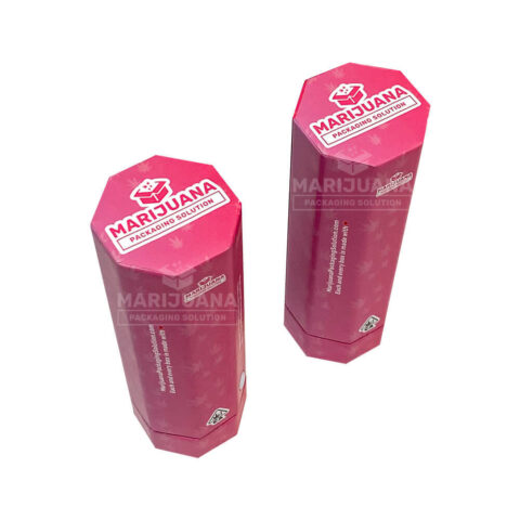 CR Octagon Paper Boxes for Glass Pre-Roll Tubes Packaging