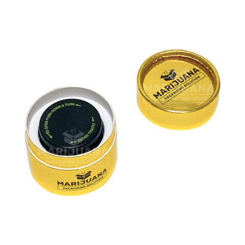 Glass Dab Containers Packaging Paper Tube - Gold Foil Paper Printing ...